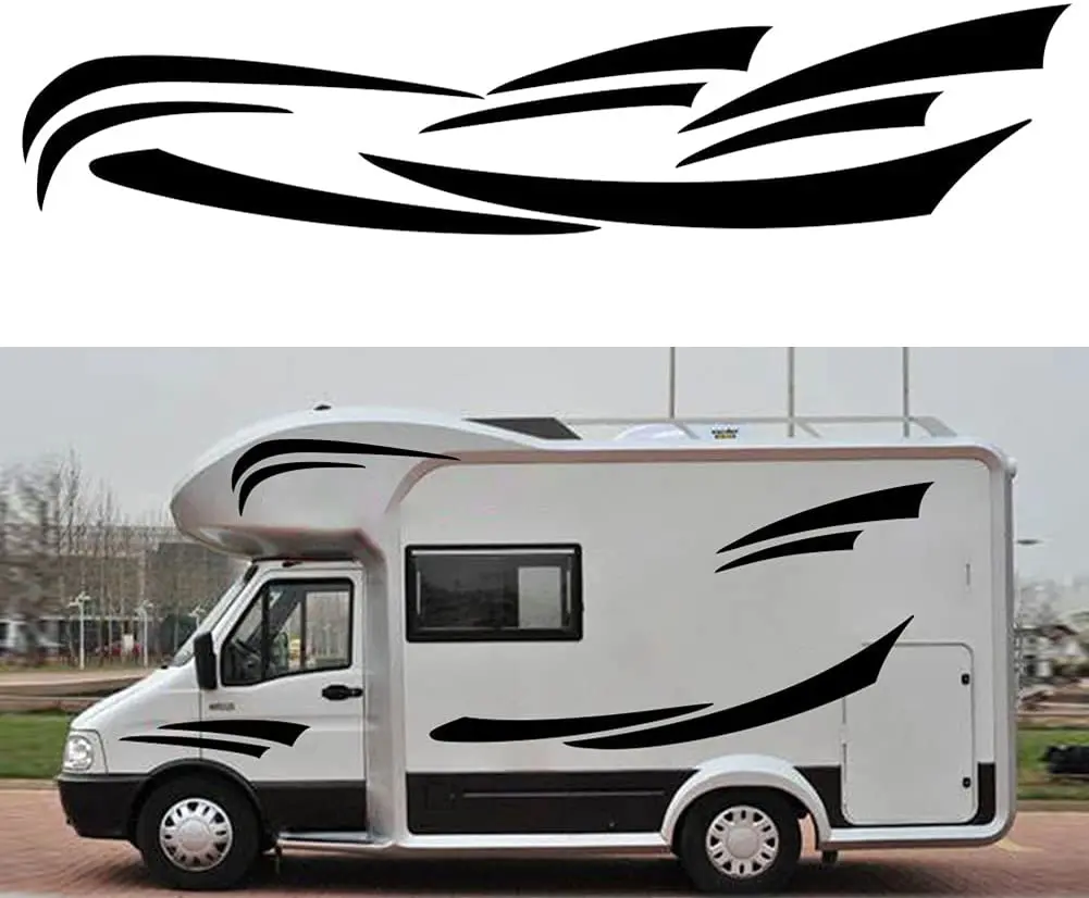 Wilove RV Stripe Decals Body Sticker Door Panel Bumper Vinyl Graphics ...