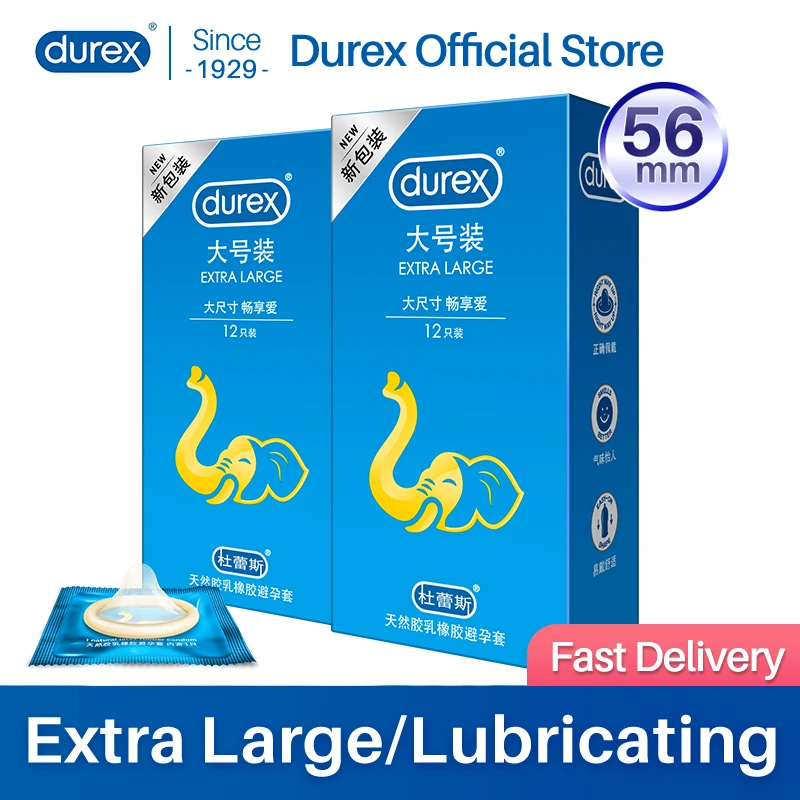 Durex-Condoms-XL-56mm-Extra-Large-More-Lubricant-Thin-Fitter-Sex-Toys ...
