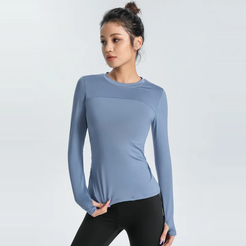 Workout-Sportswear-Gym-Clothing-Fitness-Long-Sleeve-Sports-Tops-For ...
