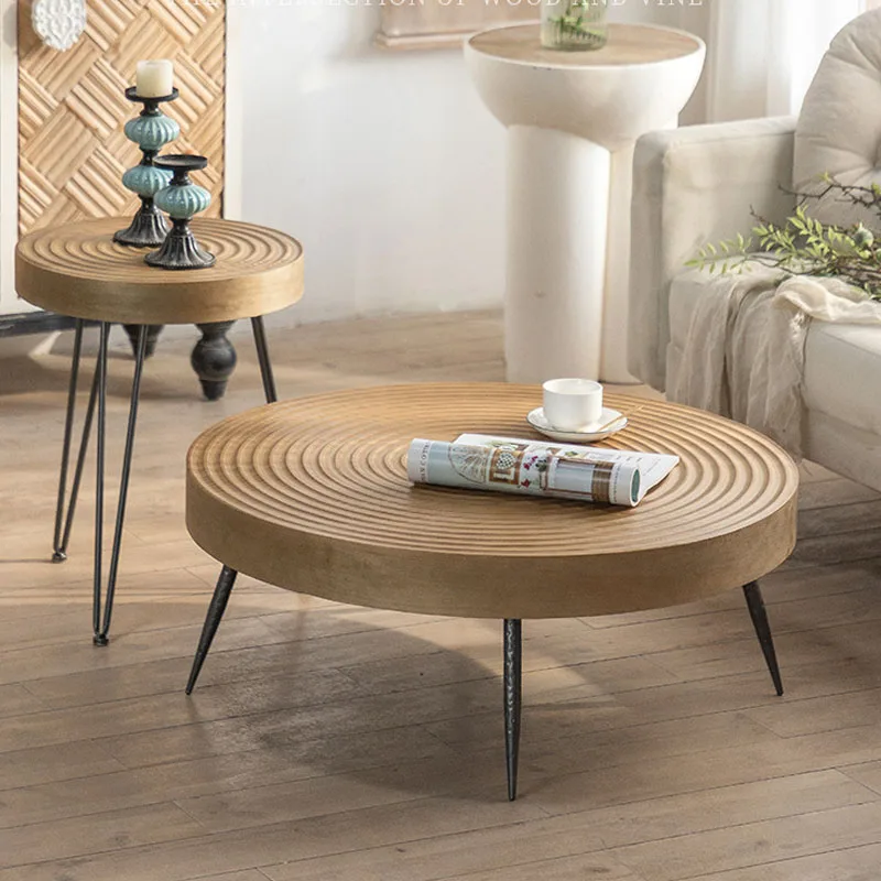 Japanese-Solid-Wood-Round-Coffee-Tables-Multifunctional-Sofa-Side-Table ...