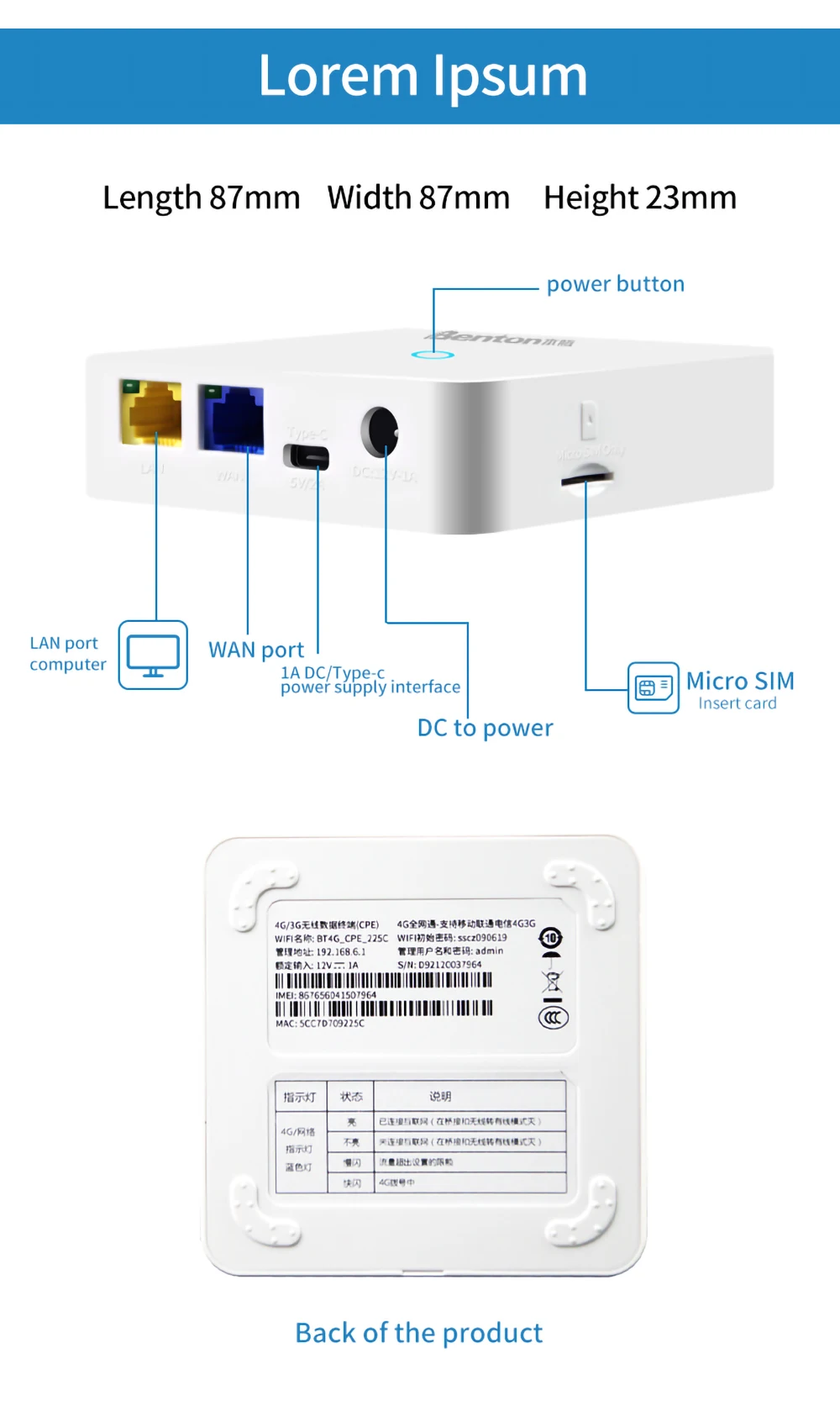 Benton Unlock Mini Lte Portable Wifi Router 4G Modems for Any Sim Card ...