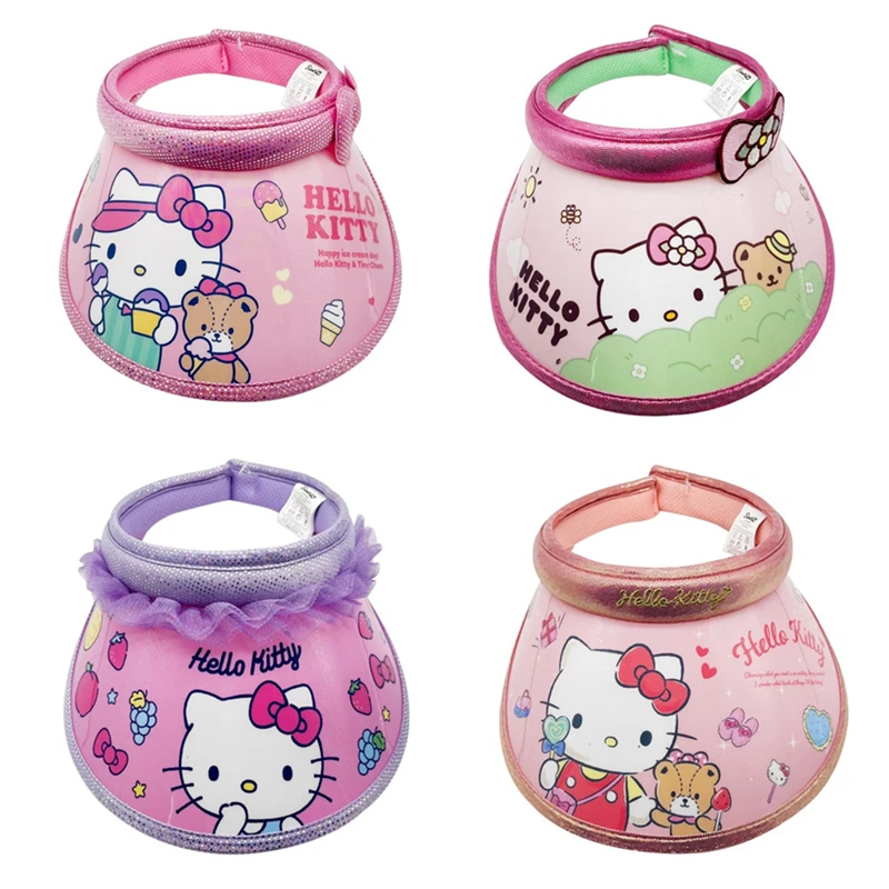 Kawaii-Hello-Kitty-Children-s-Cartoon-Sun-Visor-Girl-Empty-Sun-Hat ...