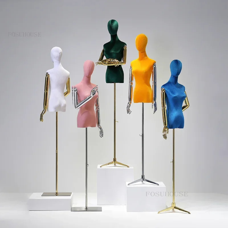 Electroplating-Hand-Velvet-Model-Props-Women-s-Clothing-Store-Window ...