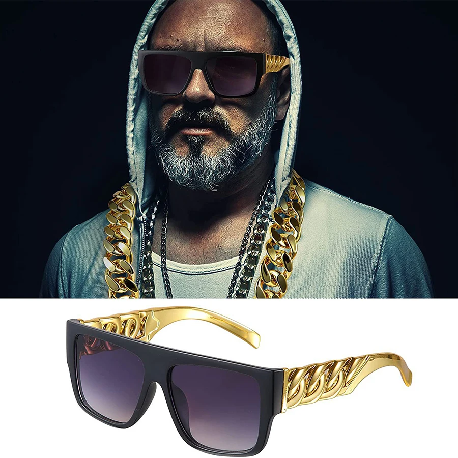 New-Trend-Sunglasses-for-Women-Fashion-Hip-Hop-Punk-Gold-Necklace-Sun ...