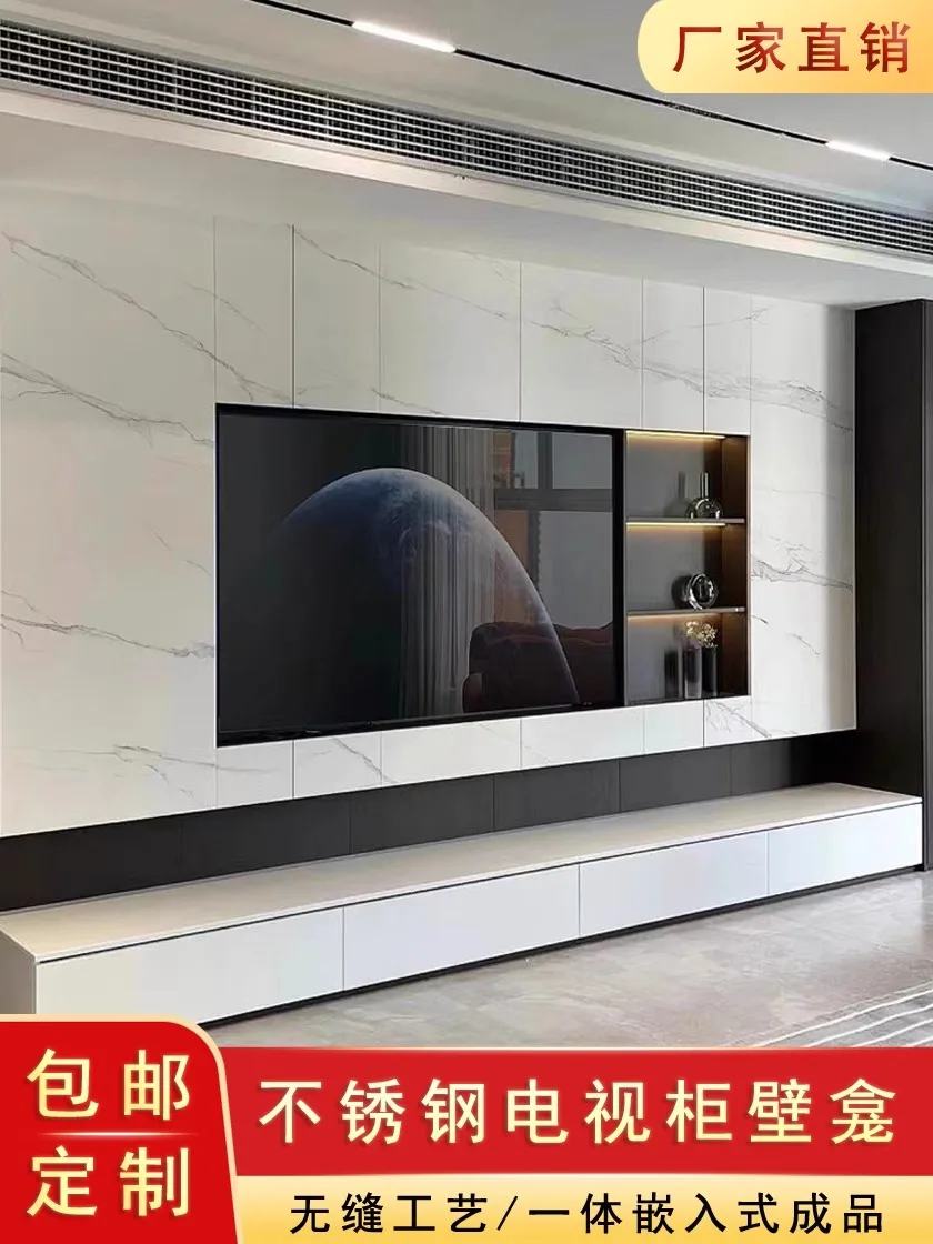 Minimalist-2024-Customized-Stainless-Steel-Niche-Living-Room-65-75-85 ...