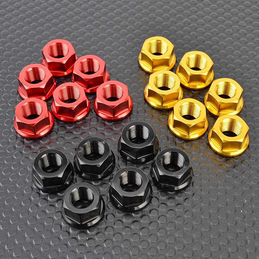 6 Pcs M10*1.0 Motorcycle Rear Sprocket Wheel Nuts For Ducati Panigale ...