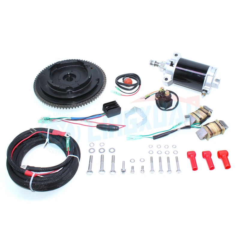 Electric-Start-Kit-For-YAMAHA-PARSUN-HIDEA-4-Stroke-15HP-Outboard-Motor ...
