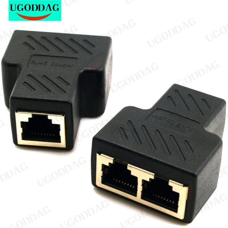 1PCS-1-To-2-Way-LAN-RJ45-Extender-Splitter-Ethernet-Adapter-For ...