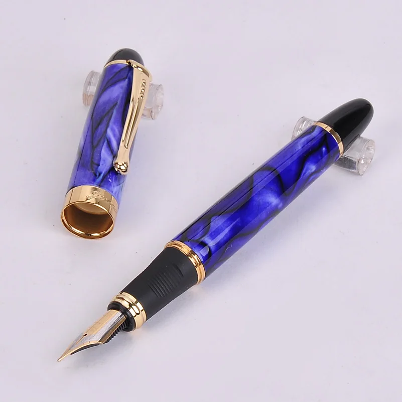 Jinhao-X450-Luxury-Dazzle-Blue-Fountain-Pen-High-Quality-Metal-Inking ...