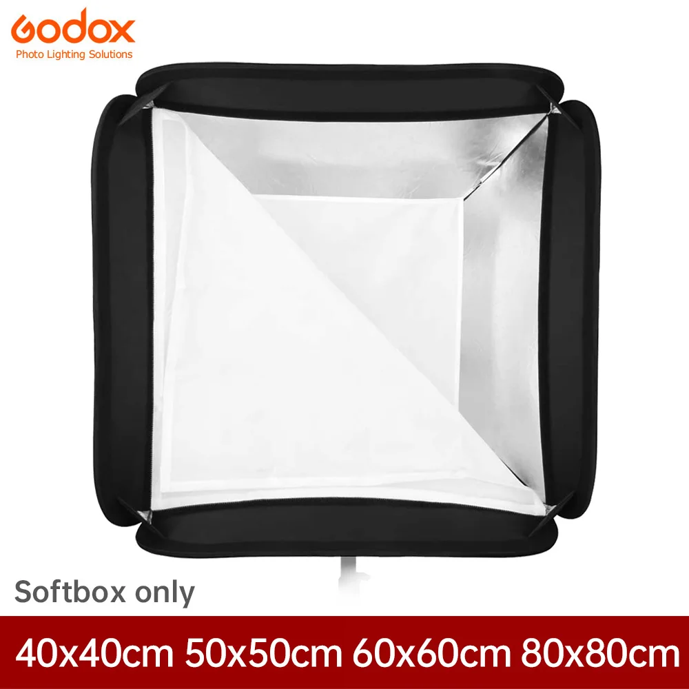 Godox flash unissex, dobrável, 40x40cm, 50x50cm, 60x60cm, 80x80cm, suporte de softbox speedlite ...