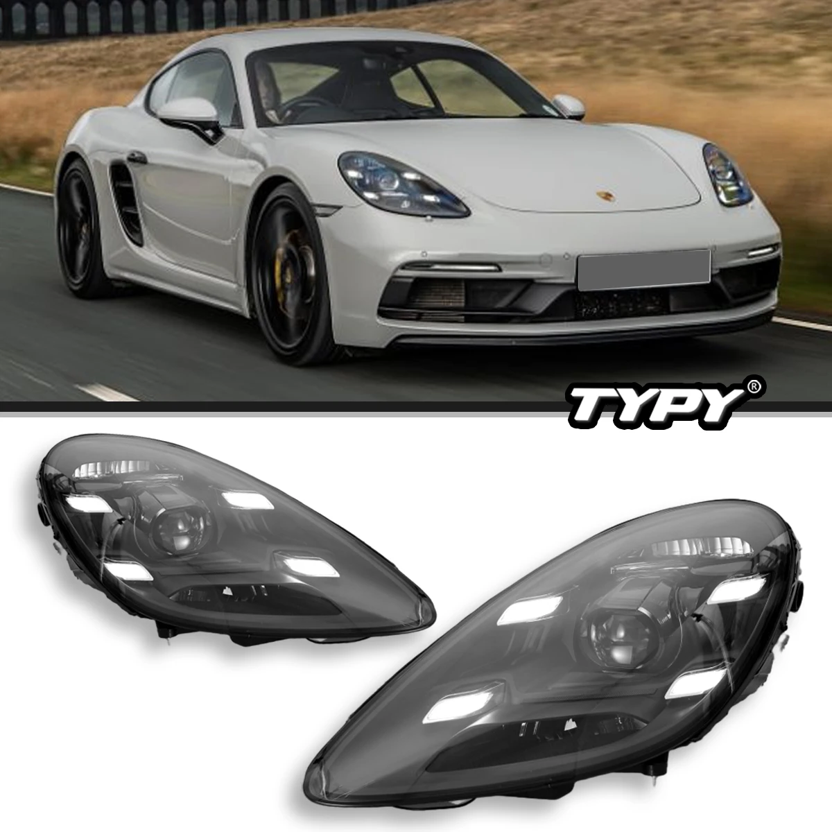 Car-Lights-For-Porsche-718-Cayman-Headlights-Boxster-2016-2023-Upgrade ...