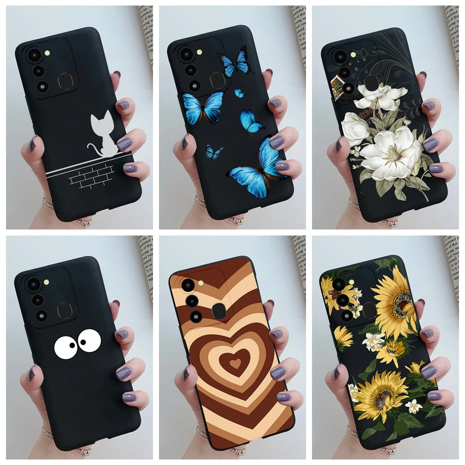For-Tecno-Spark-8C-Case-KG5k-KG5j-Cute-Cartoon-Flower-Cover-Soft ...