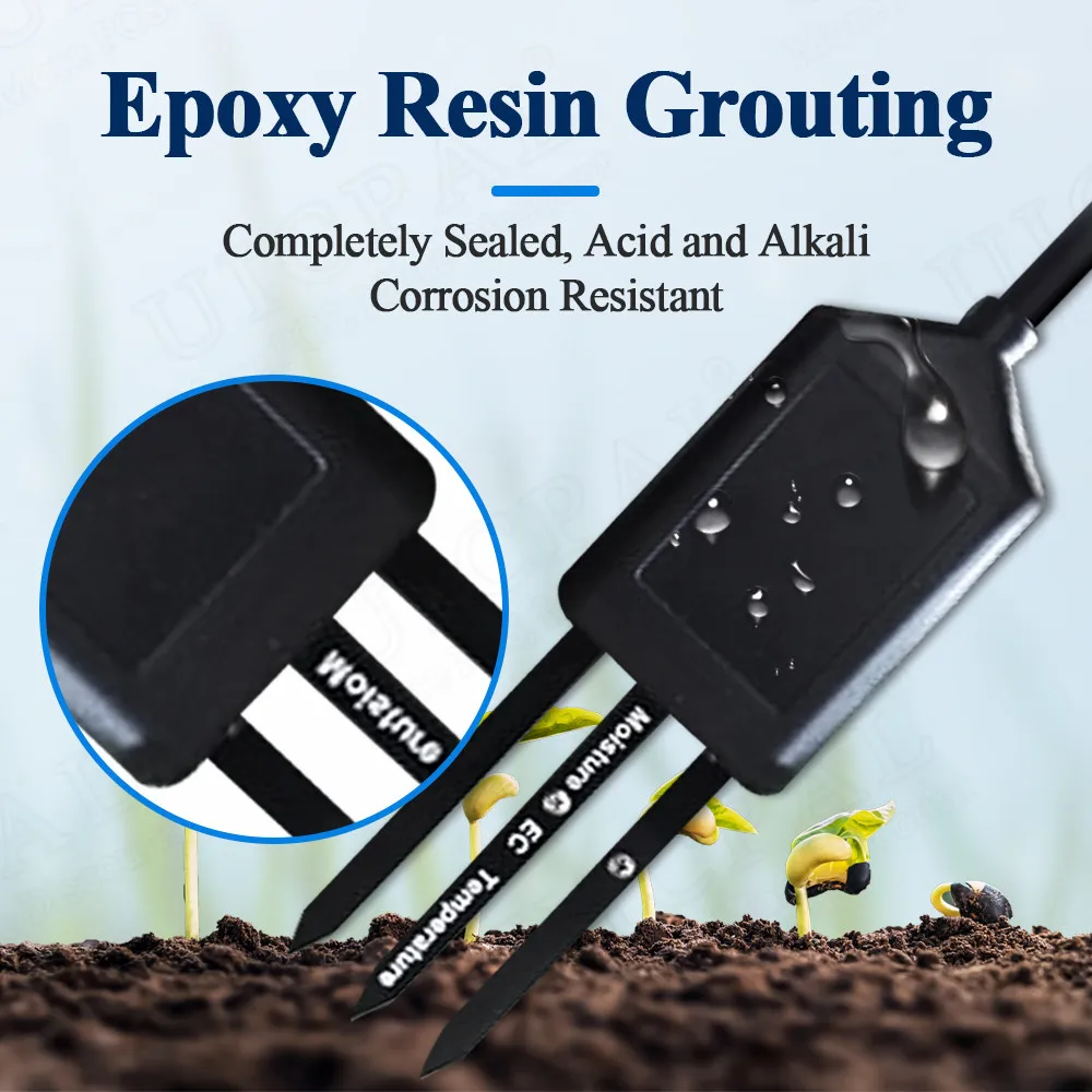 MT10 Soil Sensor Module Temperature Moisture EC Conductivity Detection ...