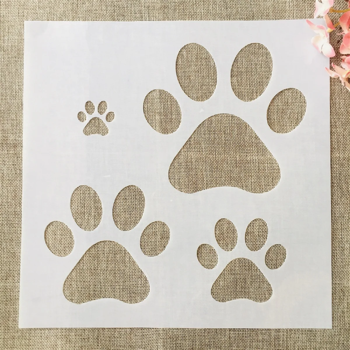 30-30cm-Pet-Foot-Paw-DIY-Layering-Stencils-Wall-Painting-Scrapbook ...