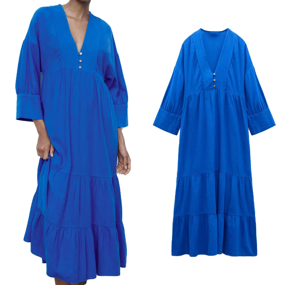 New-Fashion-Casual-Women-s-Comfortable-Ruili-V-Neck-with-Ribbed-Layered ...