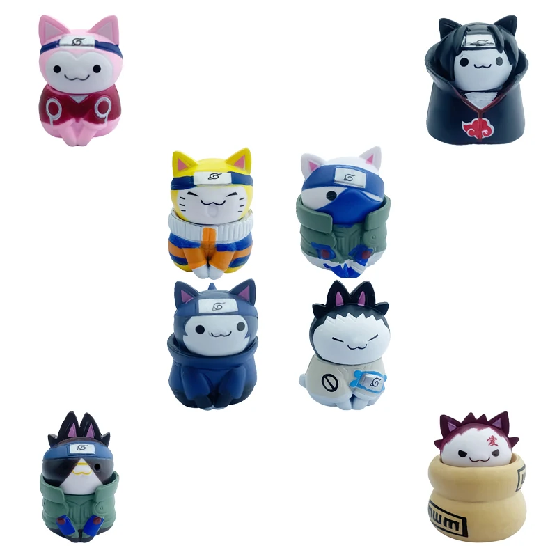 new-8pcs-Set-Naruto-cat-Toy-Anime-Action-Figure-Q-Version-Sasuke-Itachi ...