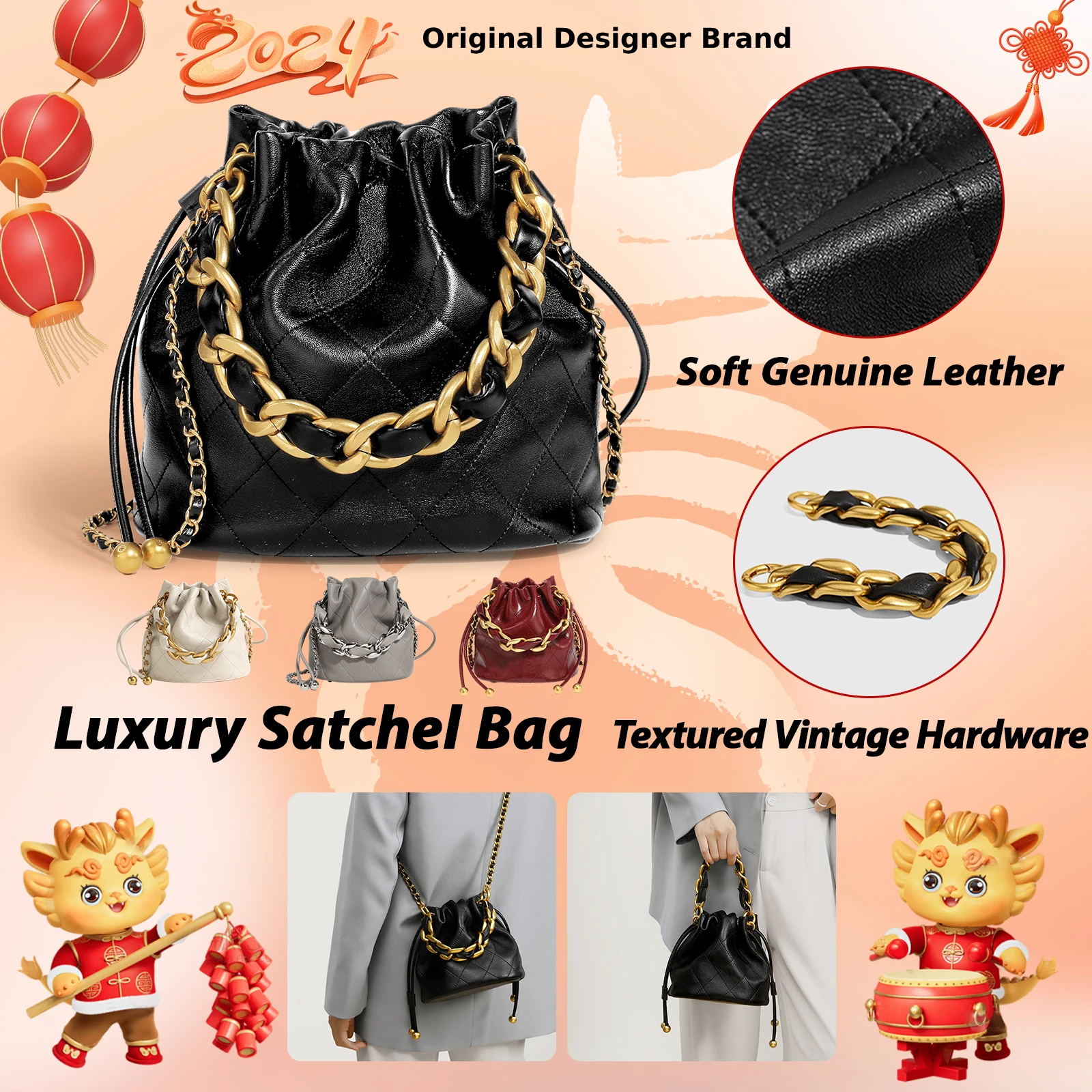 ITAMOOD-Genuine-Leather-Quilted-Drawstring-Bucket-Bag-for-Women-with ...