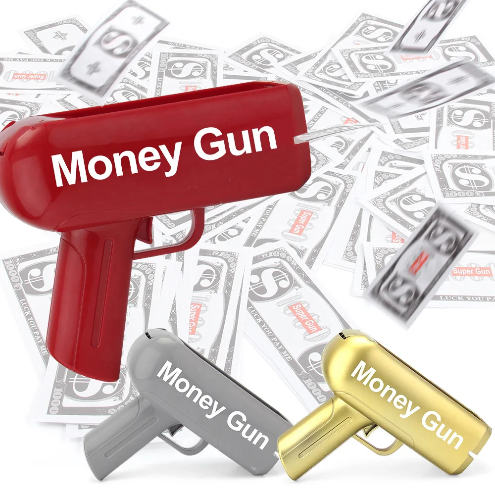 Banknote Gun Pistol Party Make It Rain Party Toys Games Cash Cannon ...