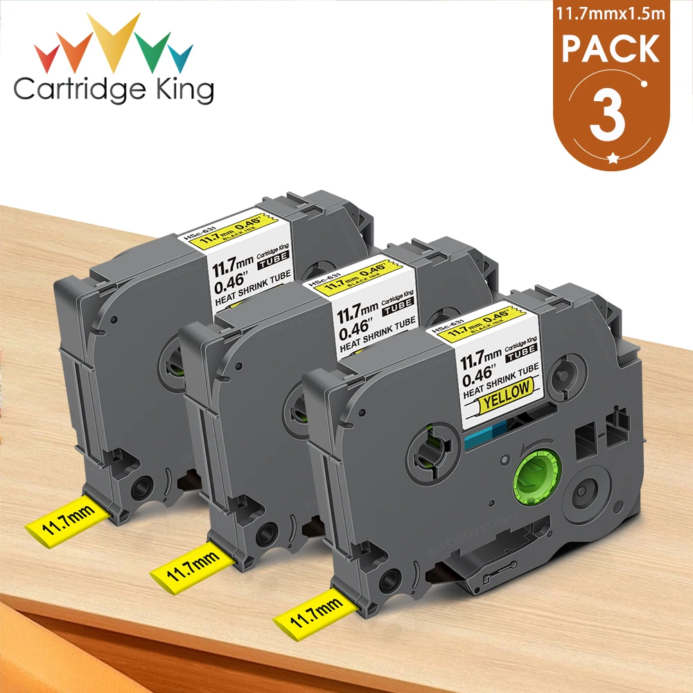 3PCS-HSe631-HSe231-for-Brother-11-7mm-Label-Tape-Label-Heat-Shrink-Tube ...