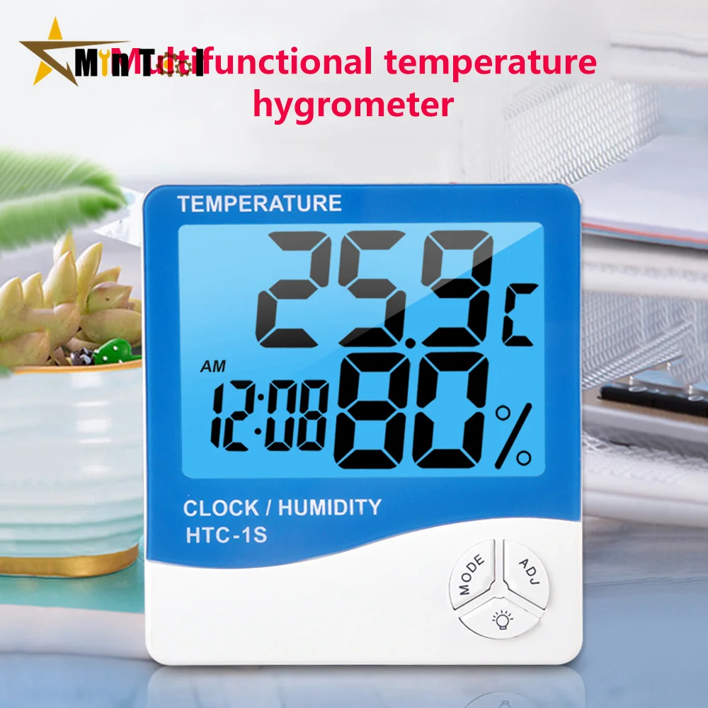 HTC-1S-Digital-Thermometer-And-Hygrometer-Backlight-Version-Thermometer ...