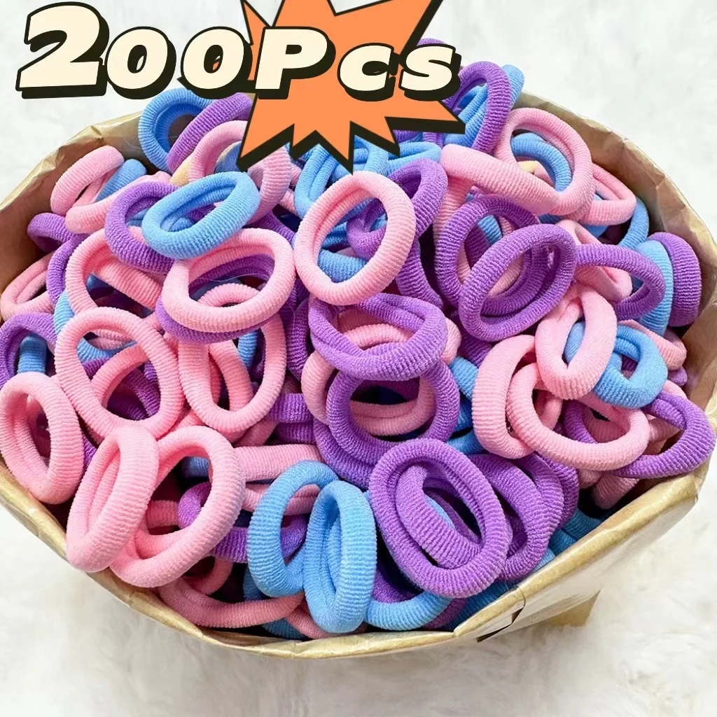 200Pcs-Colorful-Nylon-Elastic-Hair-Bands-for-Women-Nylon-Scrunchie ...