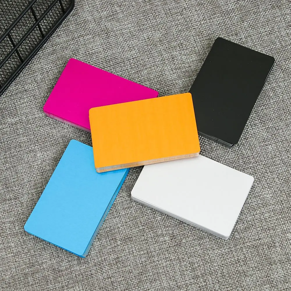 50 PCs/Set Portable Metal Business Card Aluminum Blank Laser Engraving ...