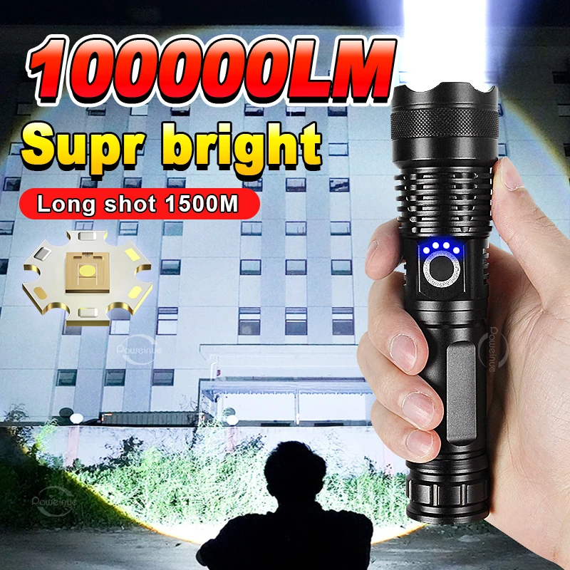 Very-Strong-High-Power-Led-Flashlight-Tactical-Flashlight-Waterproof ...