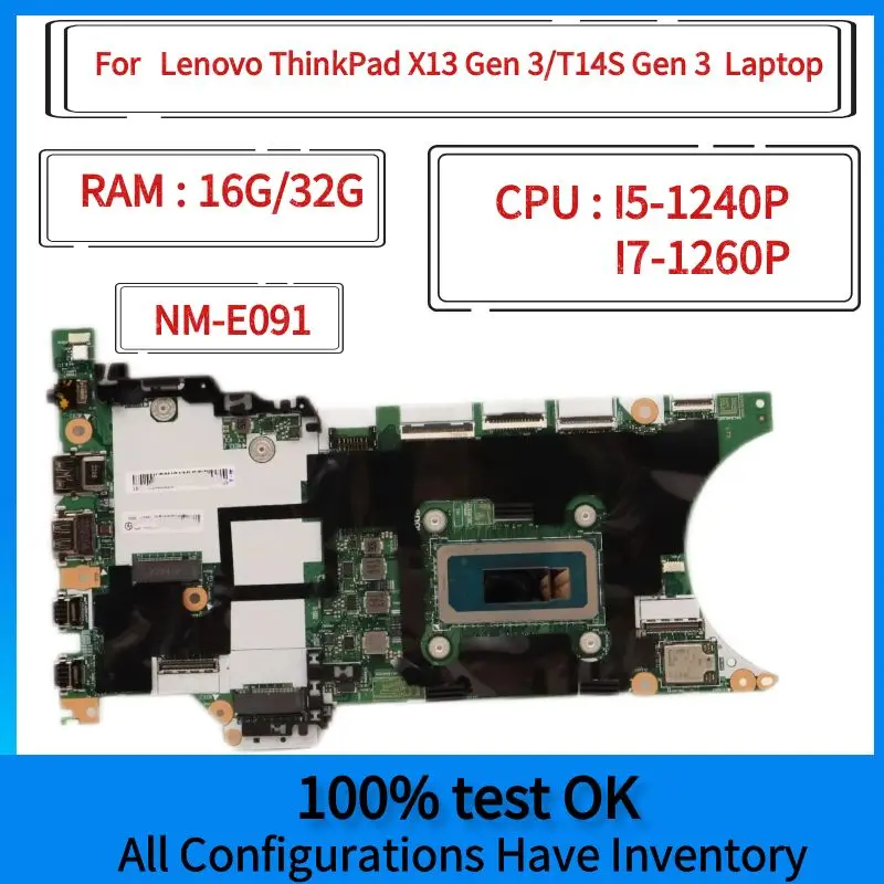 Placa-base-de-NM-E091-para-port-til-para-Lenovo-ThinkPad-X13-Gen-3-T14S ...