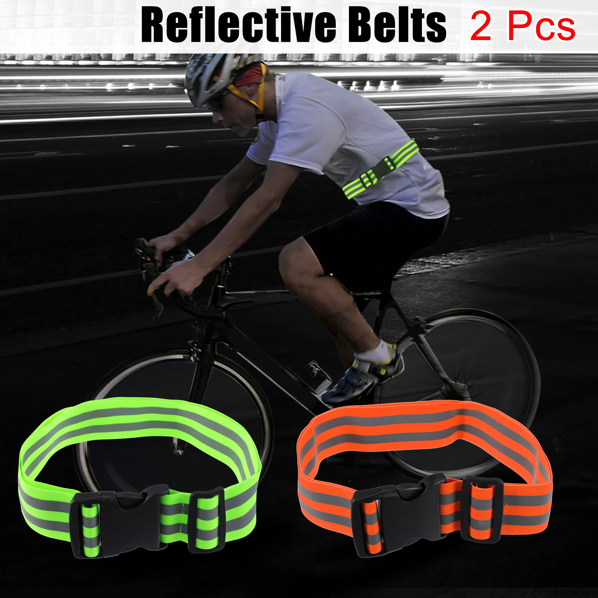 2Pcs Reflective Belts for Running High Visible Night Safety Gear for ...