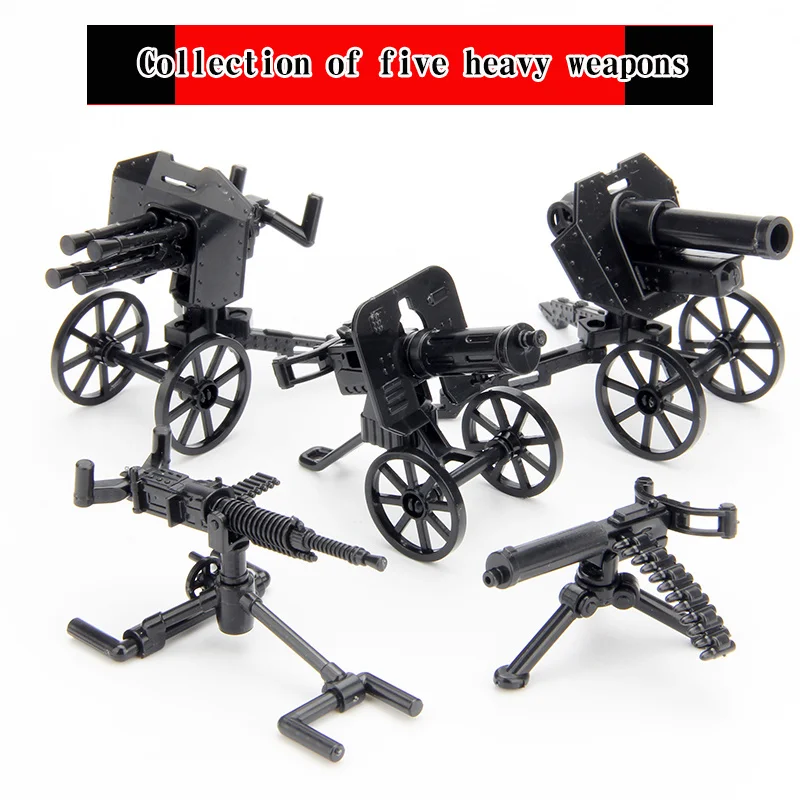 MOC Military Equipment Series WW2 Heavy Machine Gun Building Blocks ...