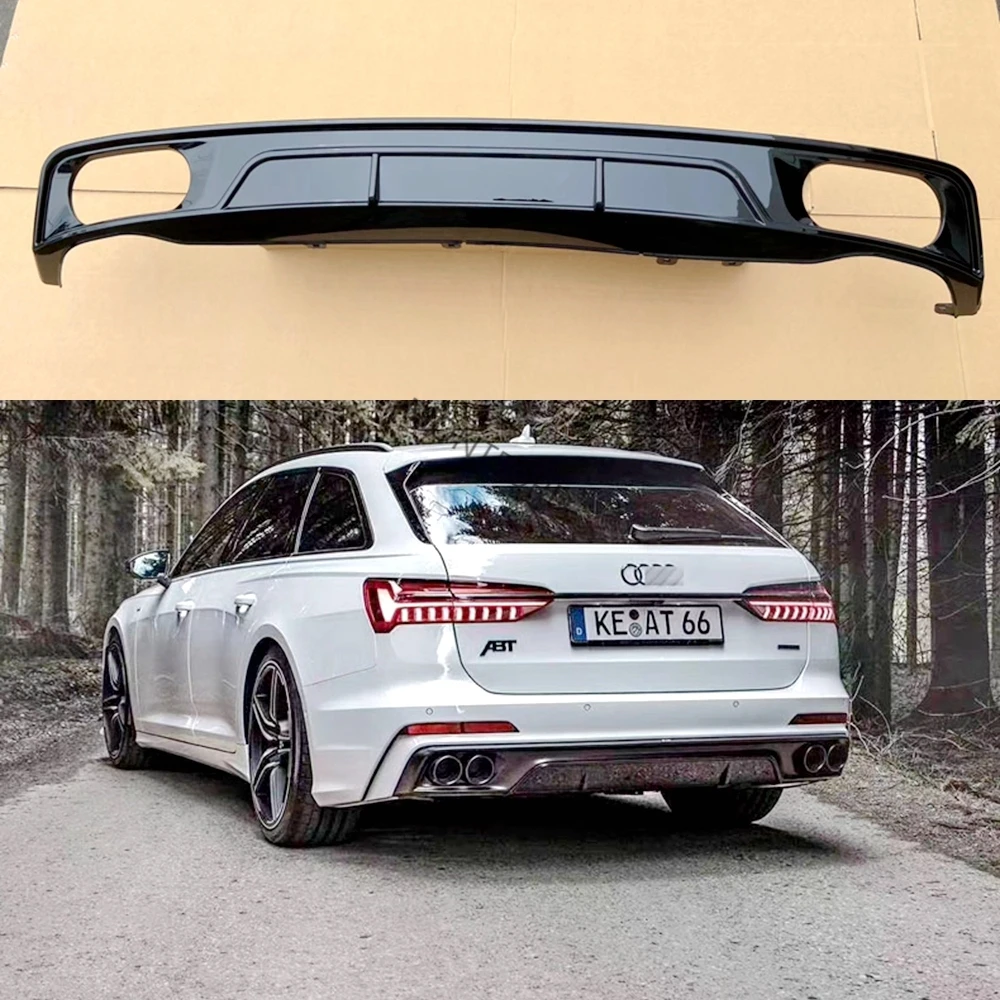 ABT-Style-PP-Rear-Bumper-Diffuser-For-Audi-A6-S6-C8-avant-Sedan-Wagon ...