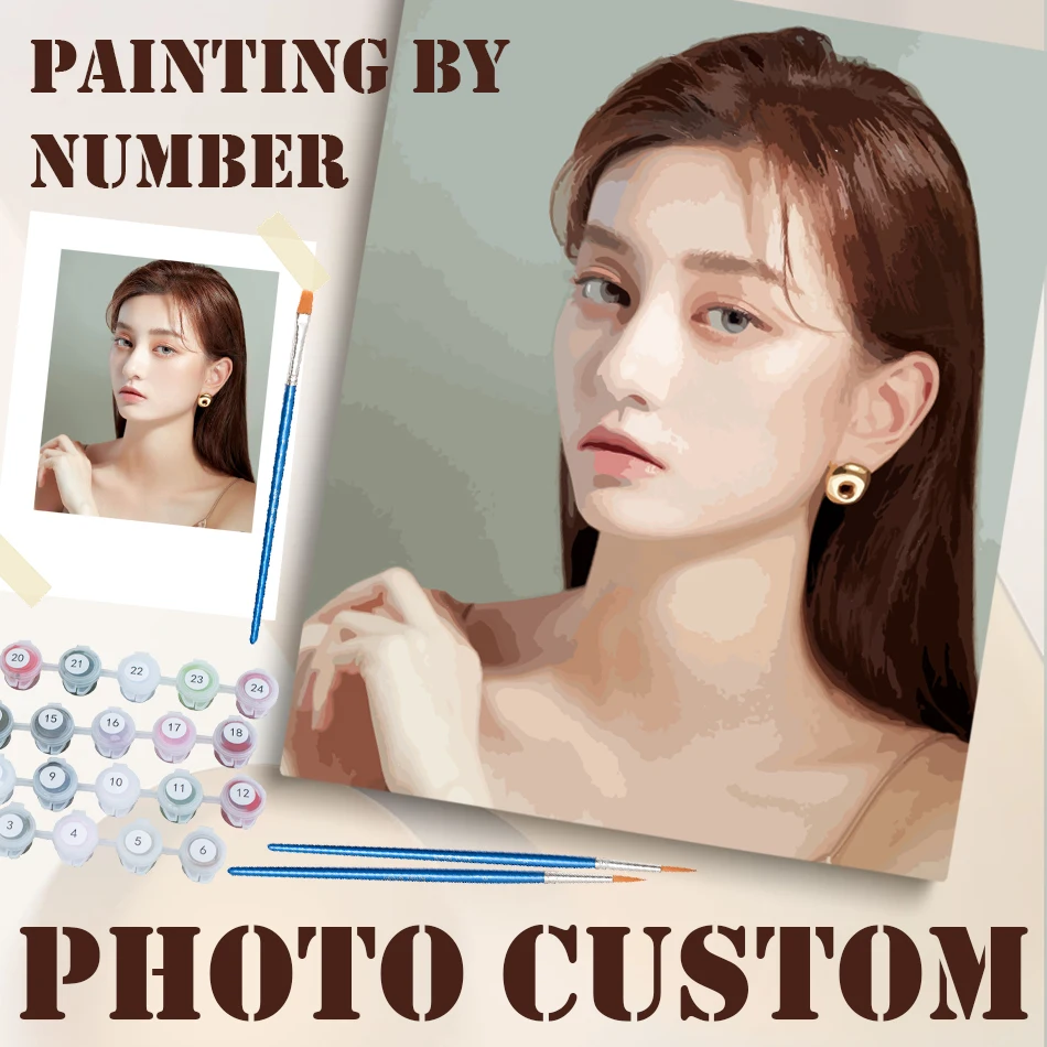 Photo Custom Personalised Paint By Numbers DIY Oil painting by number ...