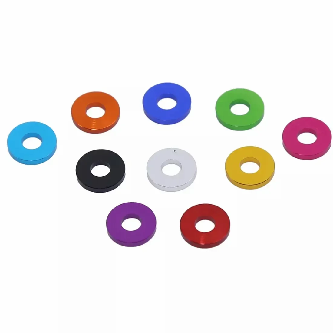 Colorful Aluminum Gasket Washers 10-Pack M3x6mm Colorful Anodized ...