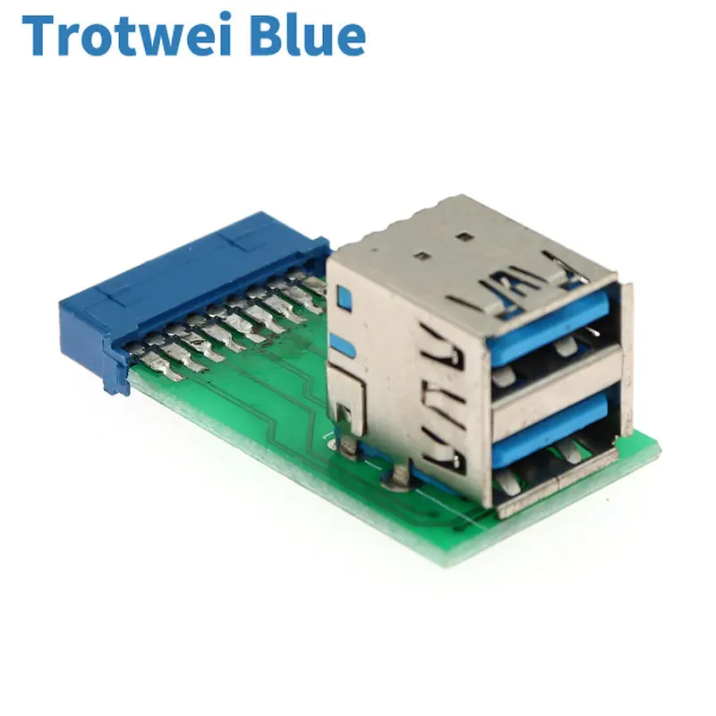 19 Pin to USB 3 Adapter 19Pin / 20Pin Female to Dual USB 3.0 Female ...