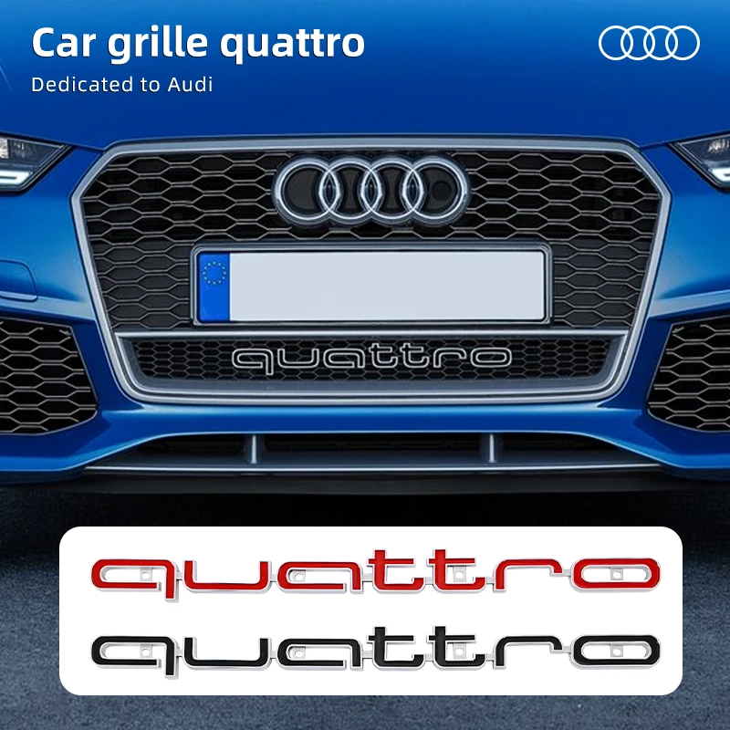 3D-ABS-Car-Front-Grille-Emblem-Auto-Head-Hood-Quattro-Badge-Decoration ...