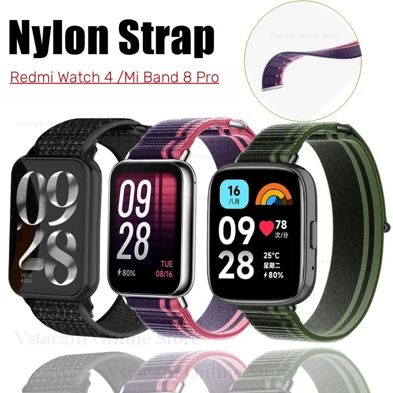 Nylon-armband-f-r-Xiaomi-Mi-Band-8-Pro-auf-Redmi-Uhr-4-Repal-cement ...