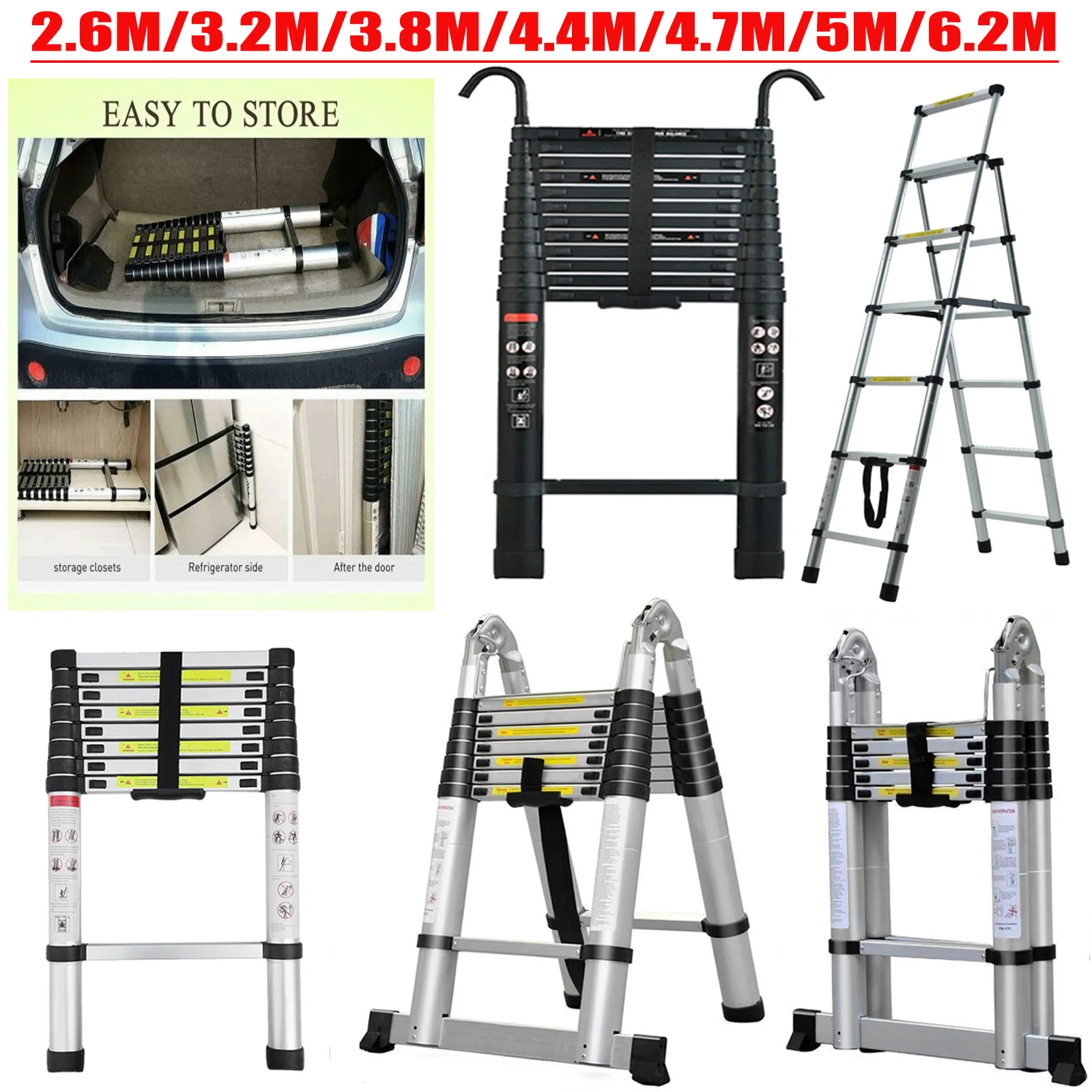 DayPlus-Telescopic-Loft-Ladder-Collapsible-Step-Ladders-Extendable ...