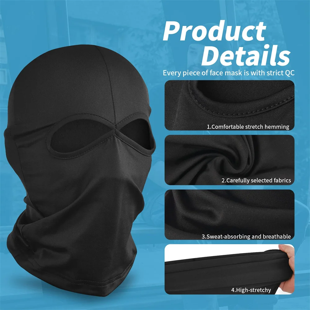 Full Face Cover Hat Black Balaclava Army Tactical CS Cycling Motorcycle ...