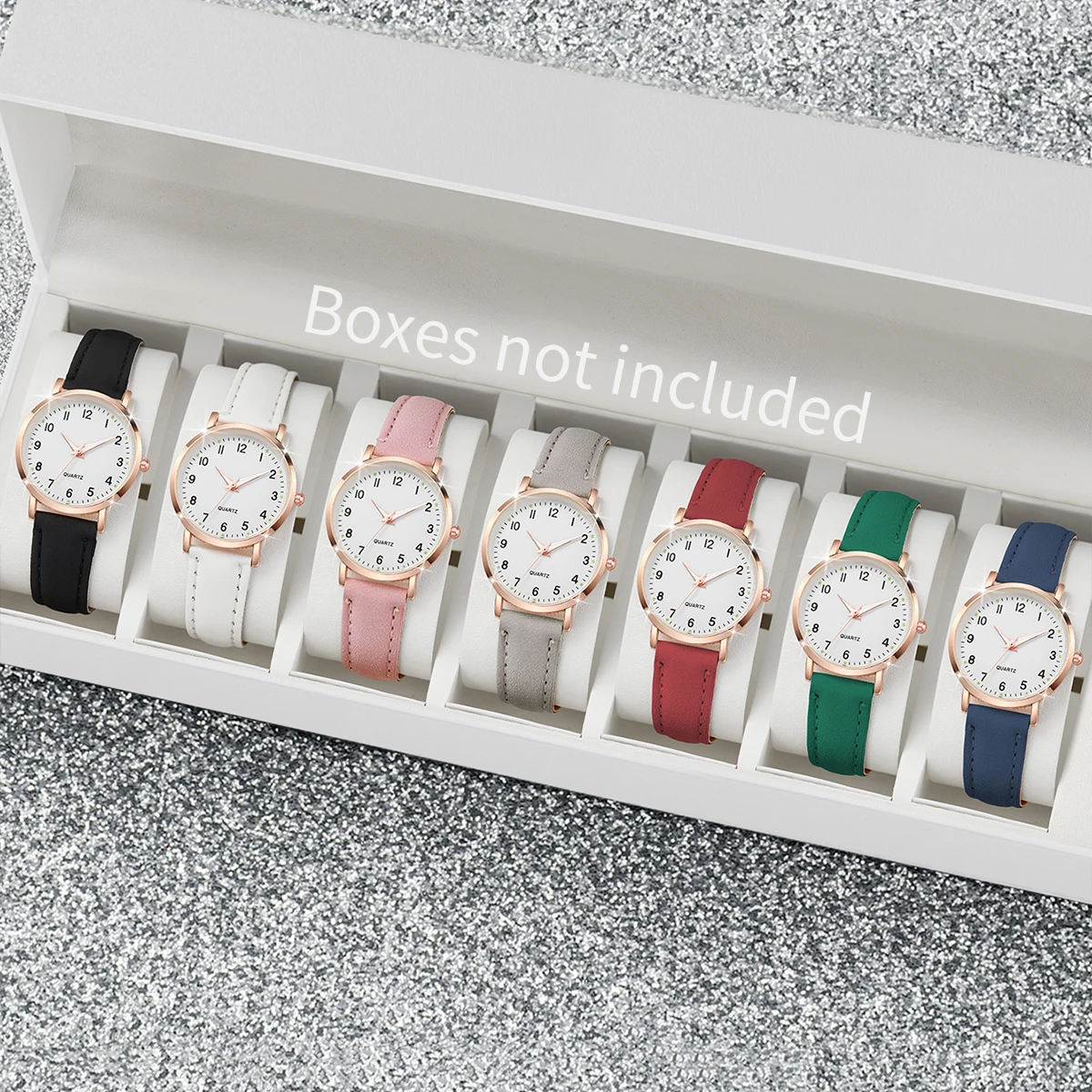 7PCS-Set-Fashion-Arabic-Dial-Women-Quartz-Watch-Casual-Leather-Band ...