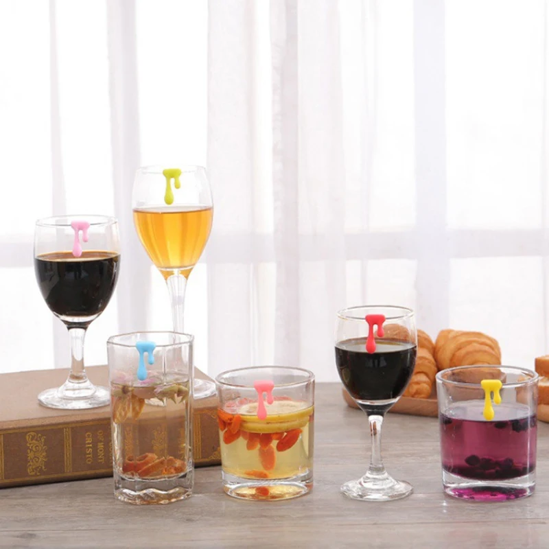 6pcs-set-Silicone-Drop-Shape-Drink-Markers-Wine-Labels-Glasses ...