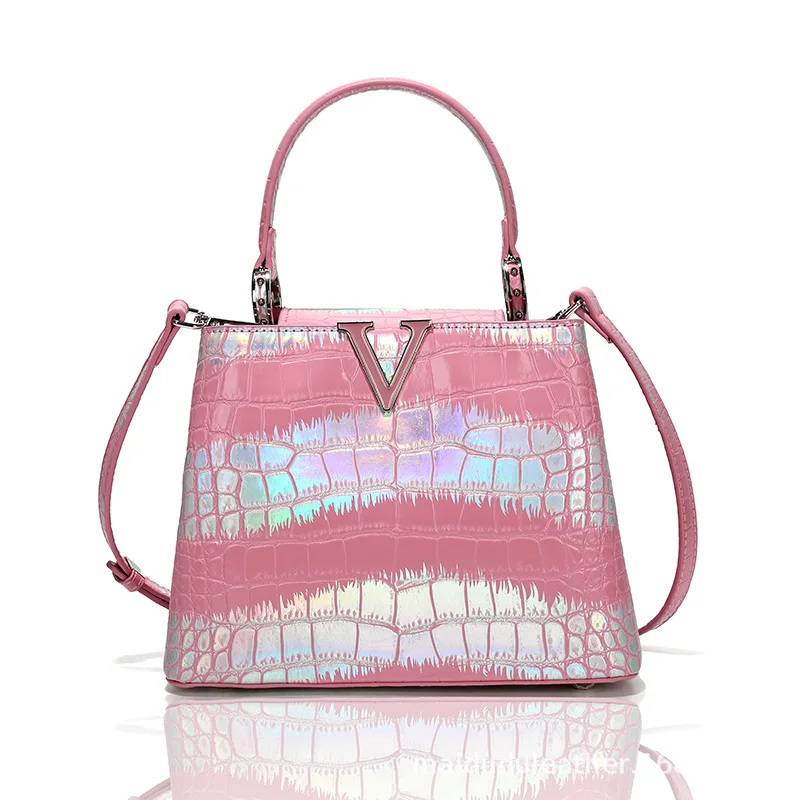 New-Colored-Handbags-Crocodile-Pattern-Tote-Bag-for-Women-High-Quality ...