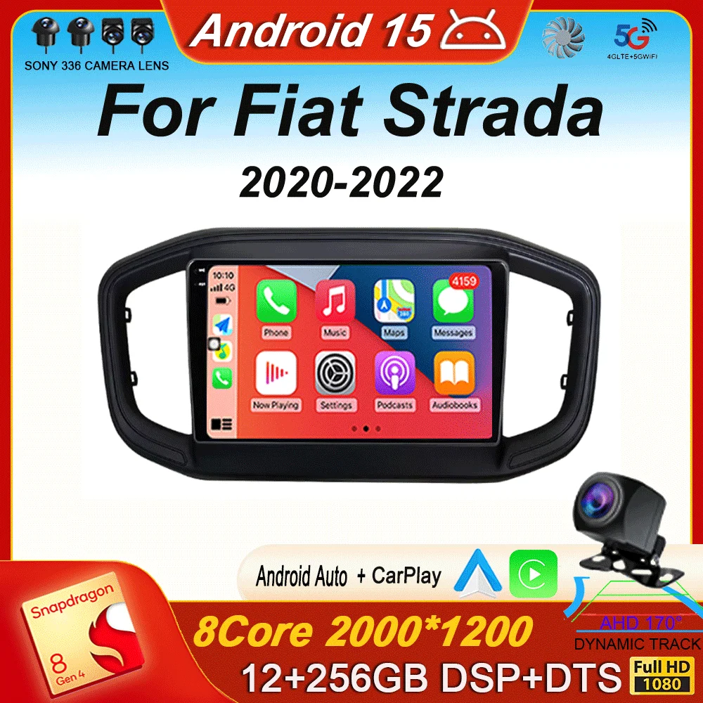Android 15 Auto Carplay For Fiat Strada 2020 2021 2022 Car Radio ...