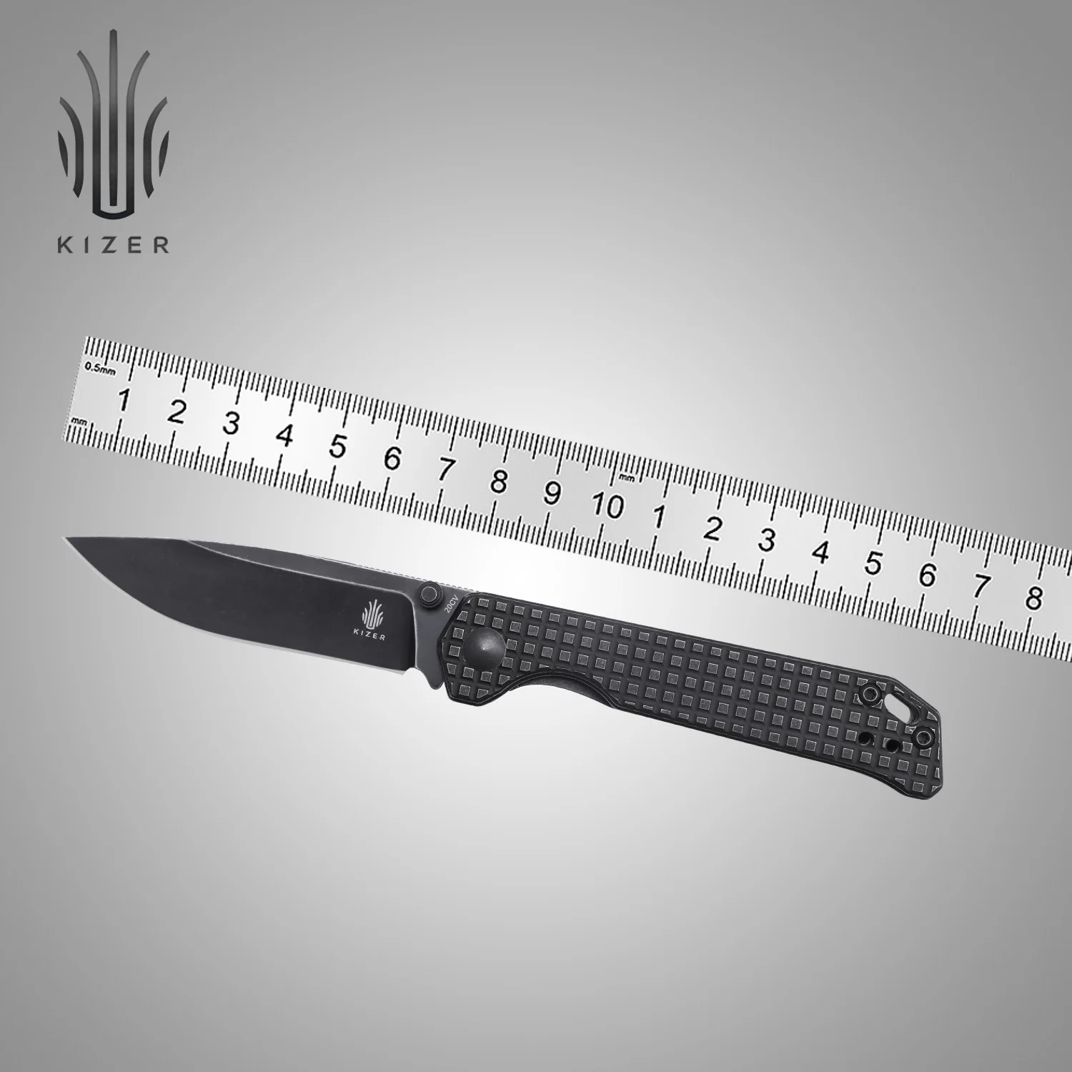 Kizer-Pocket-Knife-Ki3458RA3-Begleiter-Mini-New-Black-Titanium-Handle ...