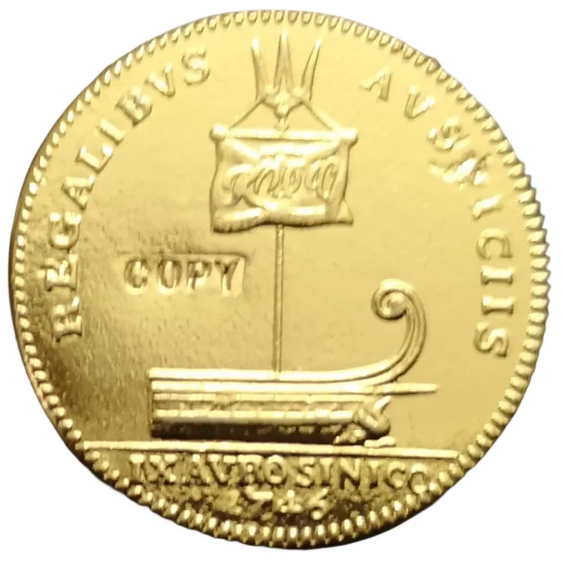 1746 Denmark 1 Dukat 22K Gold Plated Copy coin - AliExpress