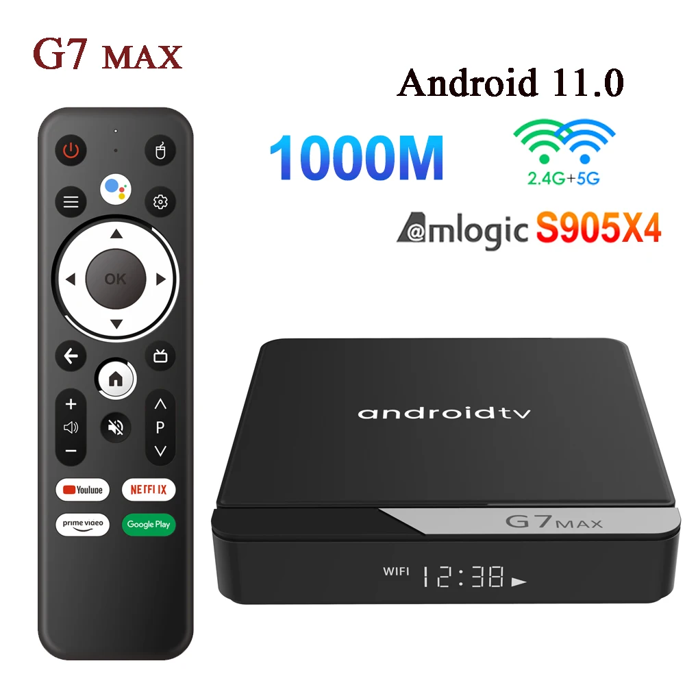 G7 Max Smart TV Box Android 11 S905X4 4GB 64GB 1000M AV1 4K HD 2.4GHz ...