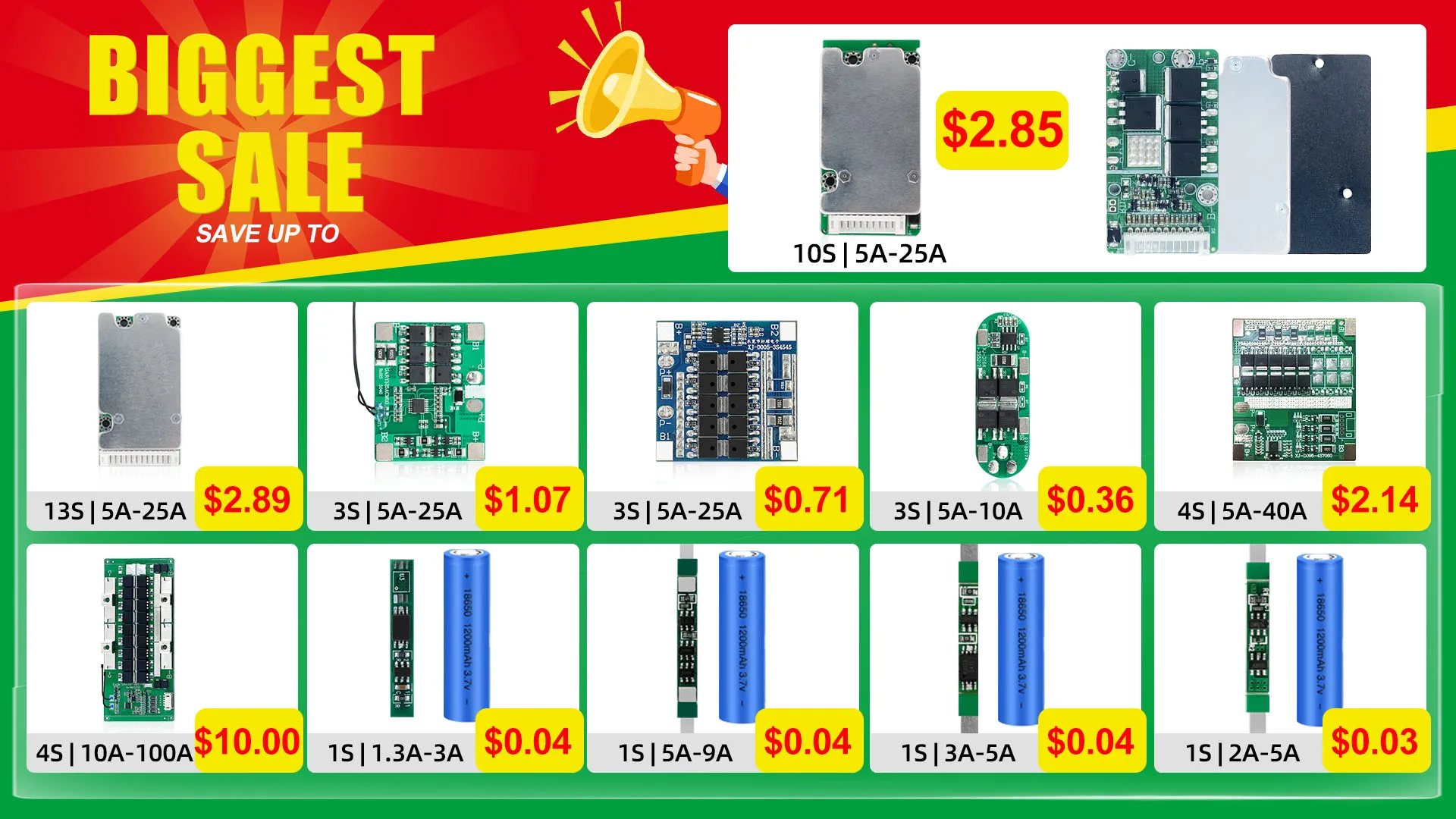 Литиевая аккумуляторная система Smart BMS 6-ячеечная, 12 В 24 В 36 В 48 ...