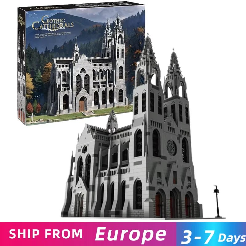4136PCS Medieval Gothic Cathedral Building Blocks Castle Model Bricks ...