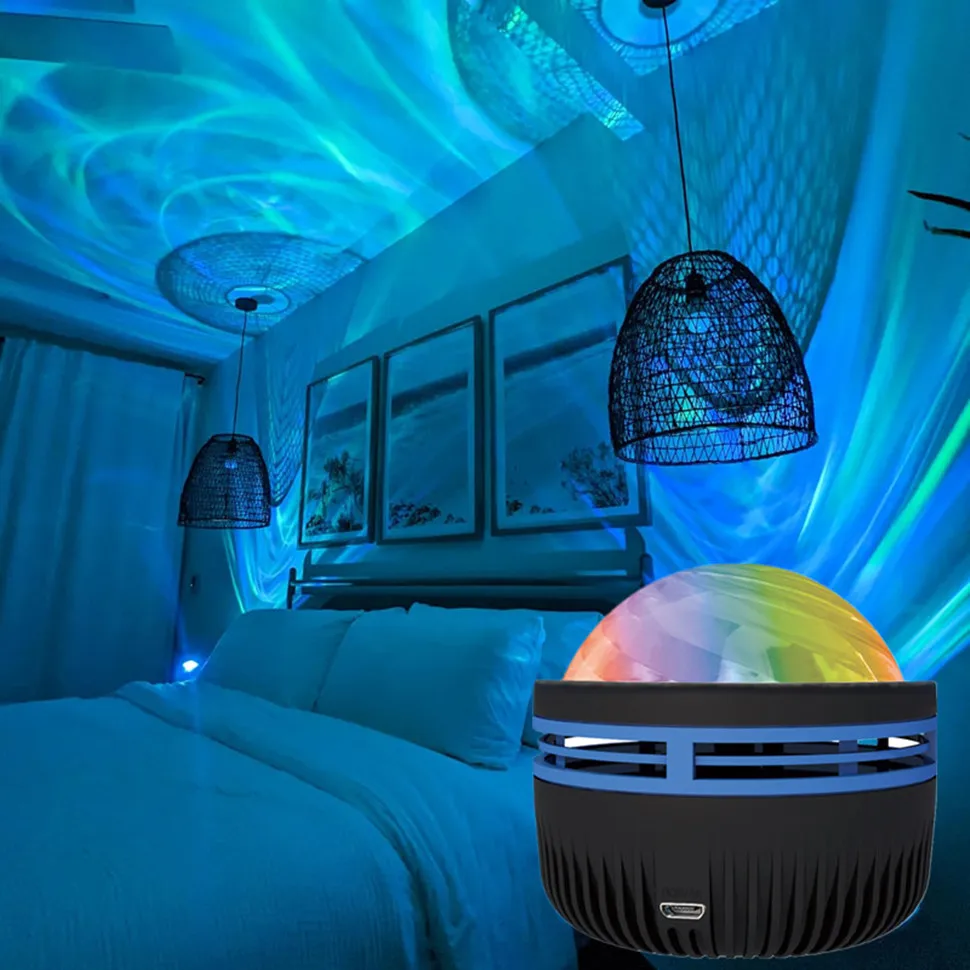 New-Galaxy-Projection-Light-LED-Water-Pattern-Starry-Sky-Lamp-Aurora ...