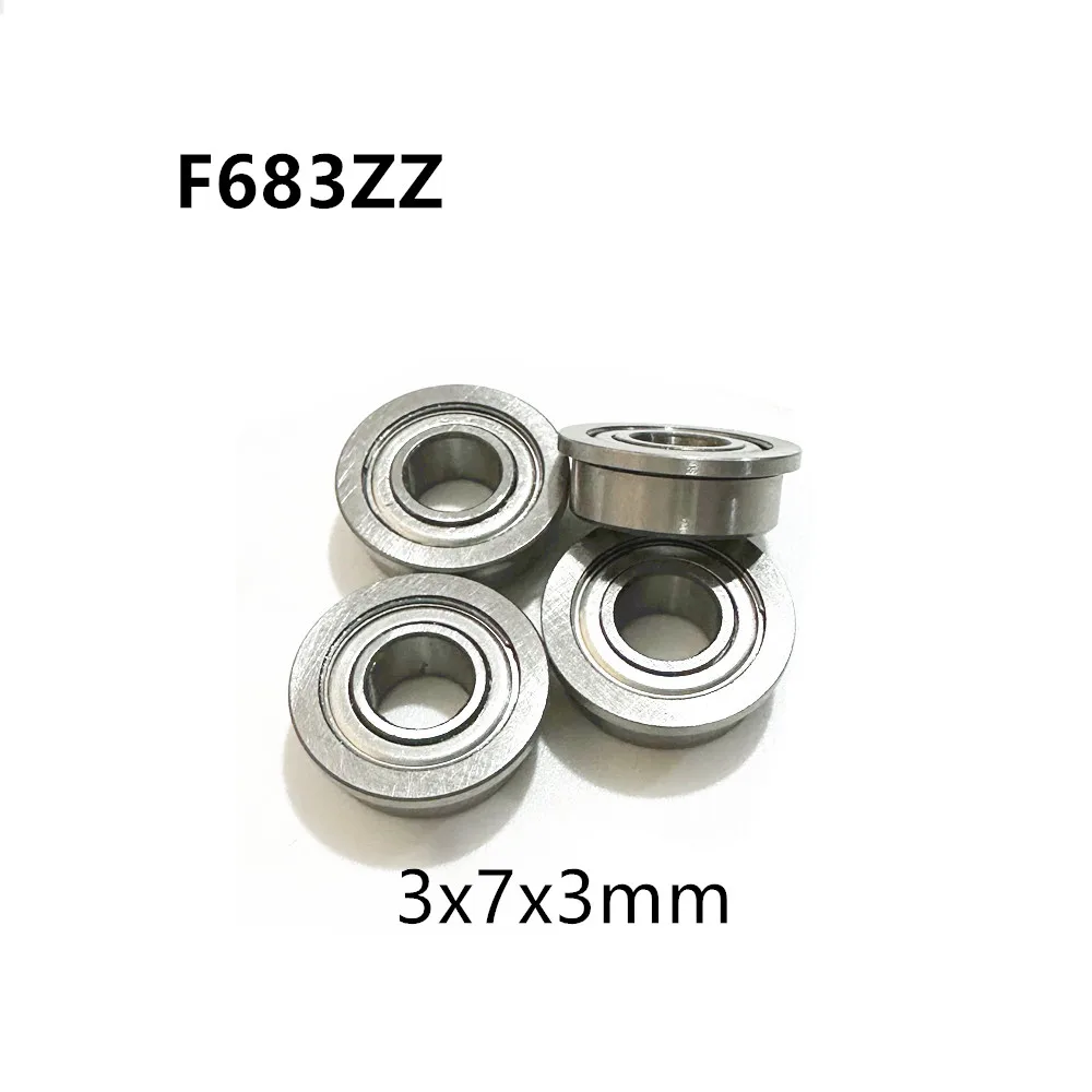 F683ZZ LF-730ZZ 3x7x3mm Flange Bearings Miniature Deep Groove Ball ...