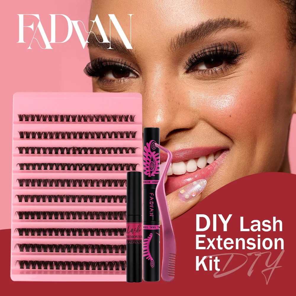 Fadvan-60P-80P-DIY-Eyelash-Extension-Kit-Individual-Lashes-Cluster-D ...